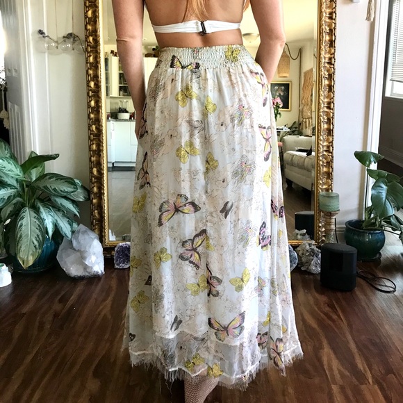 Z&L | Skirts | Butterfly Goddess Maxi Skirt | Poshmark